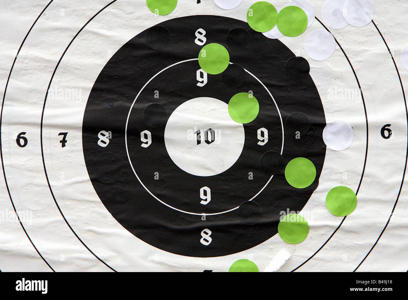 A target with marked shots on it Stock Photo - Alamy