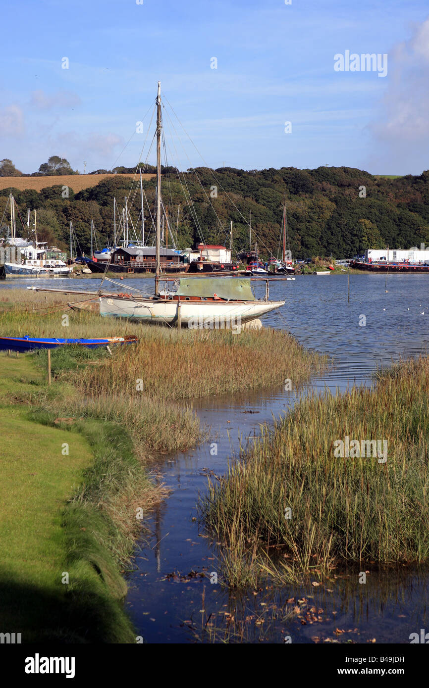 Head of the Helford river estuary at Gweek Cornwall England UK Stock ...
