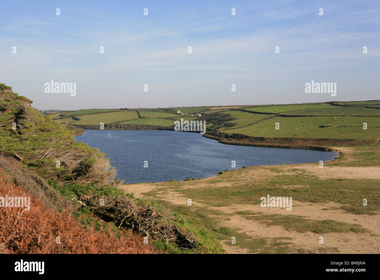 Loe Bar and pool near Porthleven Cornwall England UK Europe Stock Photo ...