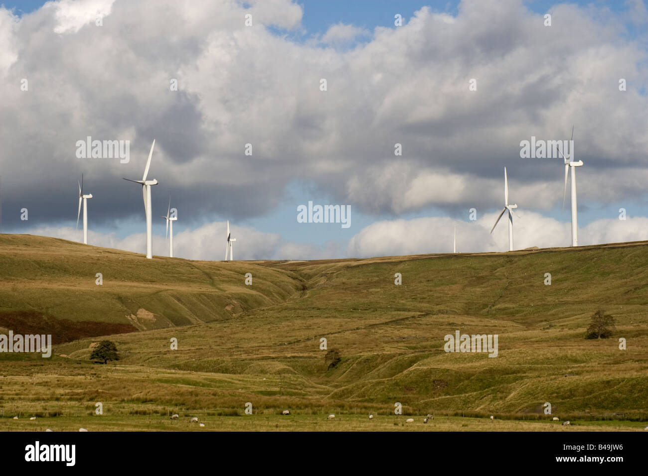 Scout Moor wind turbines, Lancashire, UK Stock Photo - Alamy