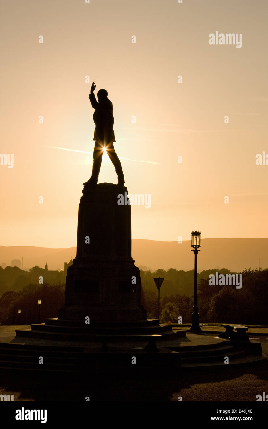 Statue of Edward Carson captured at sunset, stormont, Belfast Stock ...