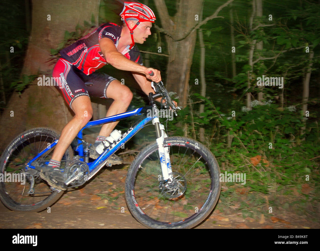 A mountain bike racer Stock Photo - Alamy