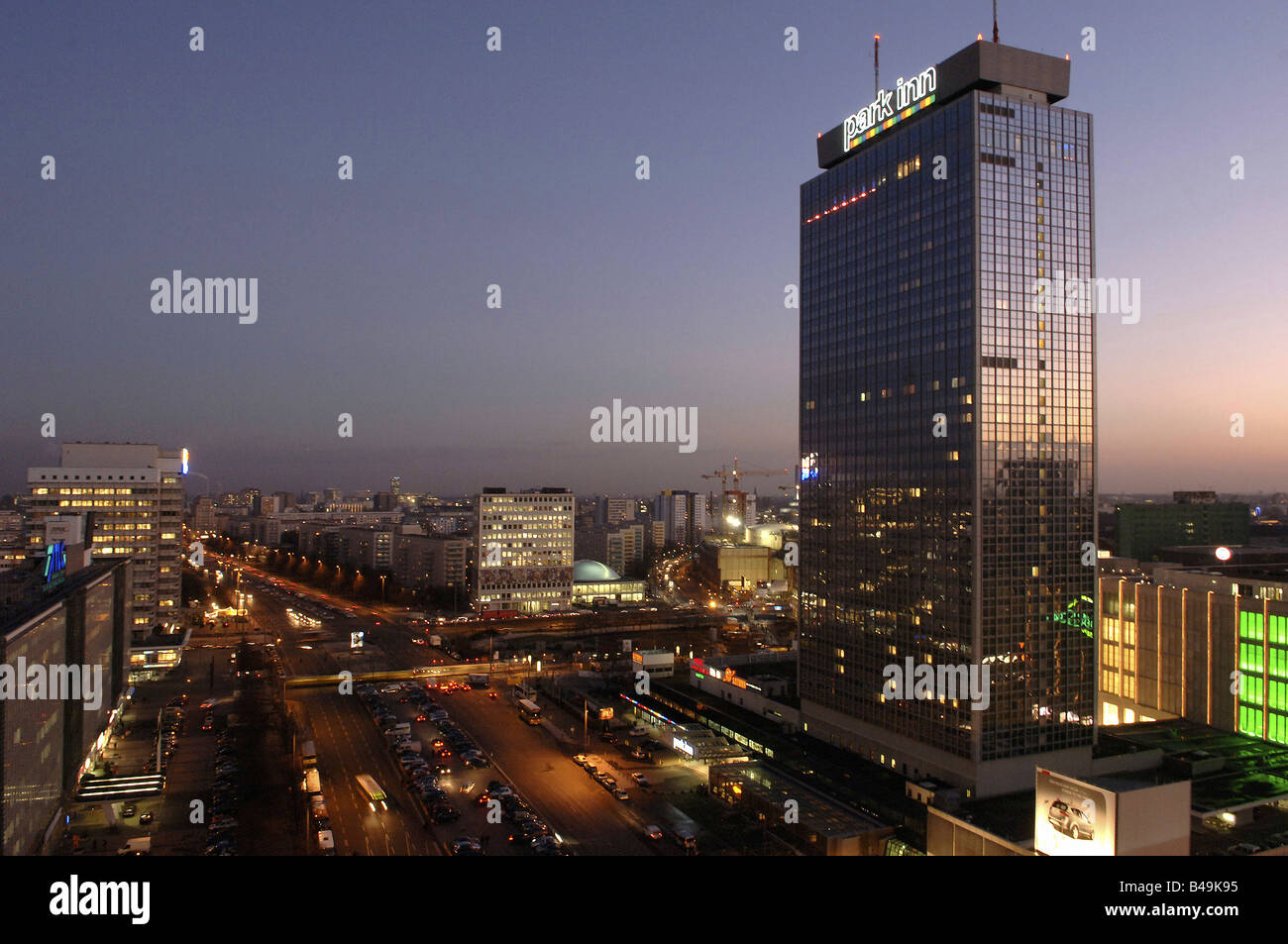 Alexander Square at night, Berlin, Germany Stock Photo - Alamy