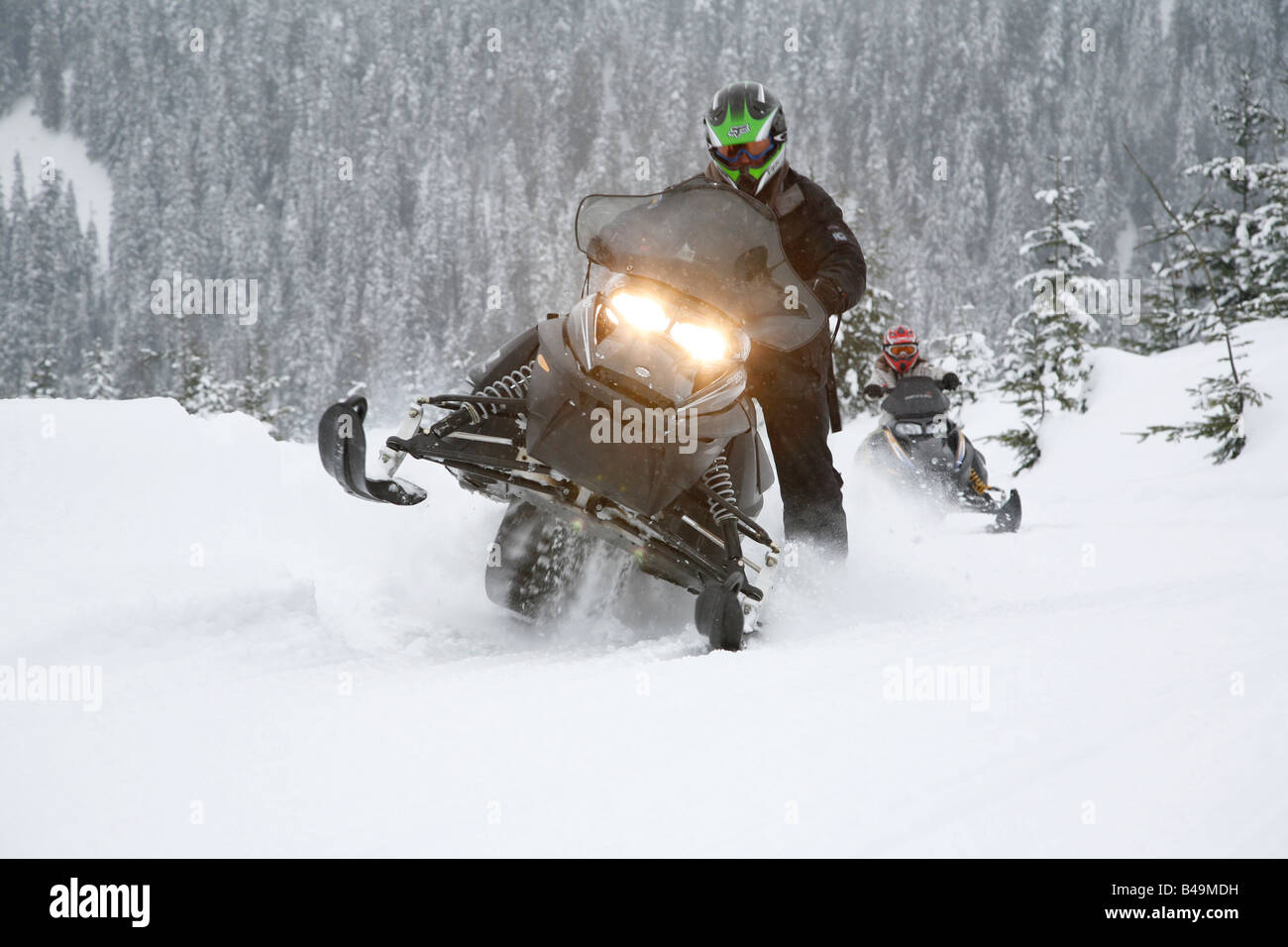 snowmobile adventure tour in Whistler British Columbia Stock Photo - Alamy