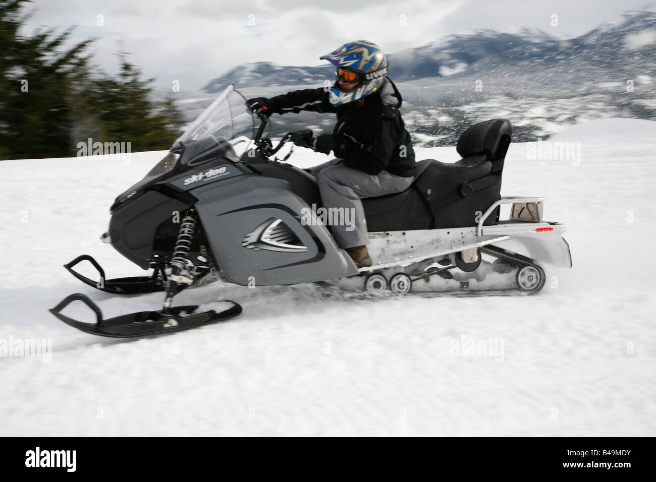 snowmobile adventure tour in Whistler British Columbia Stock Photo - Alamy