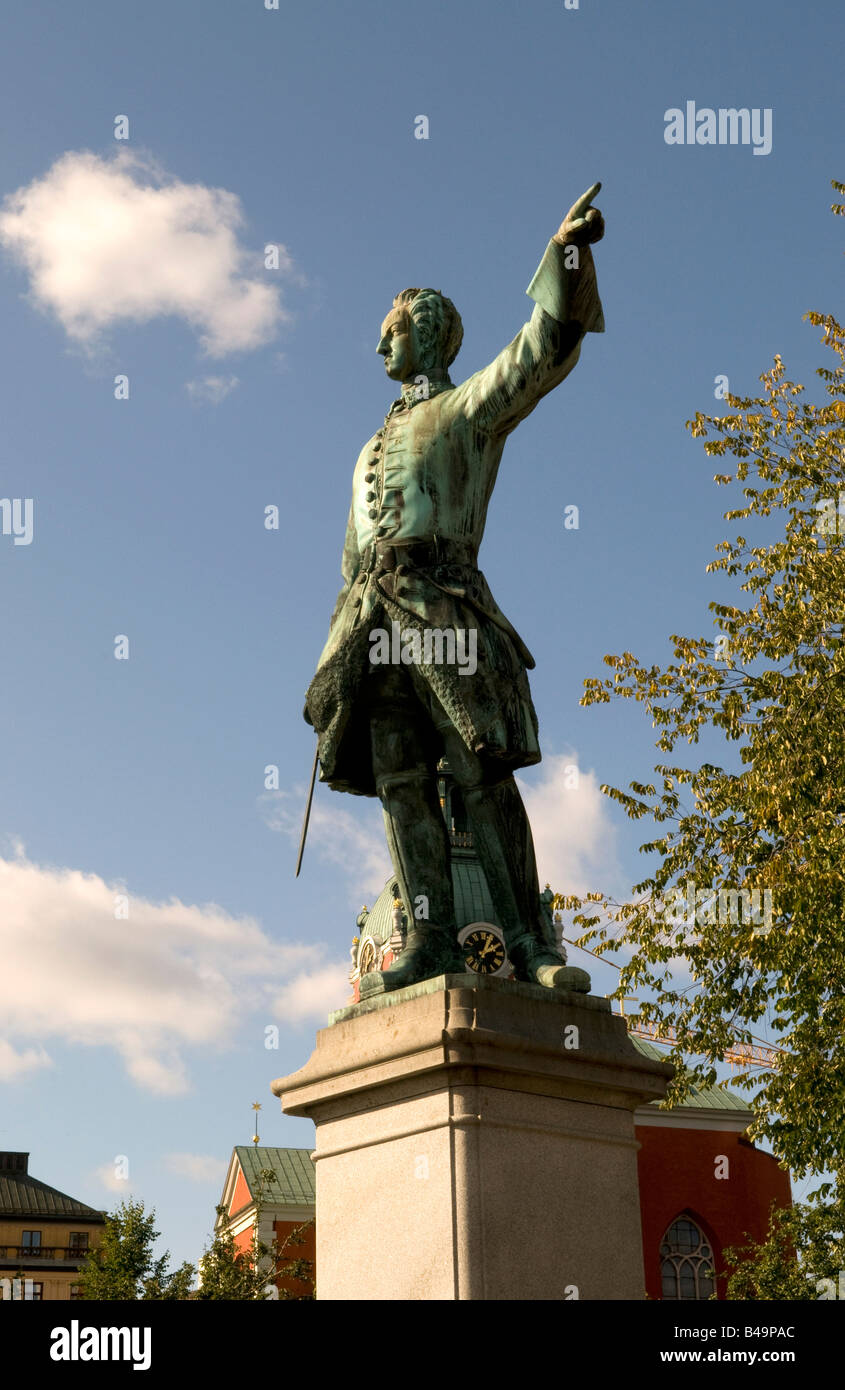 Statue of ancient King Karl XII of Sweden Stock Photo - Alamy