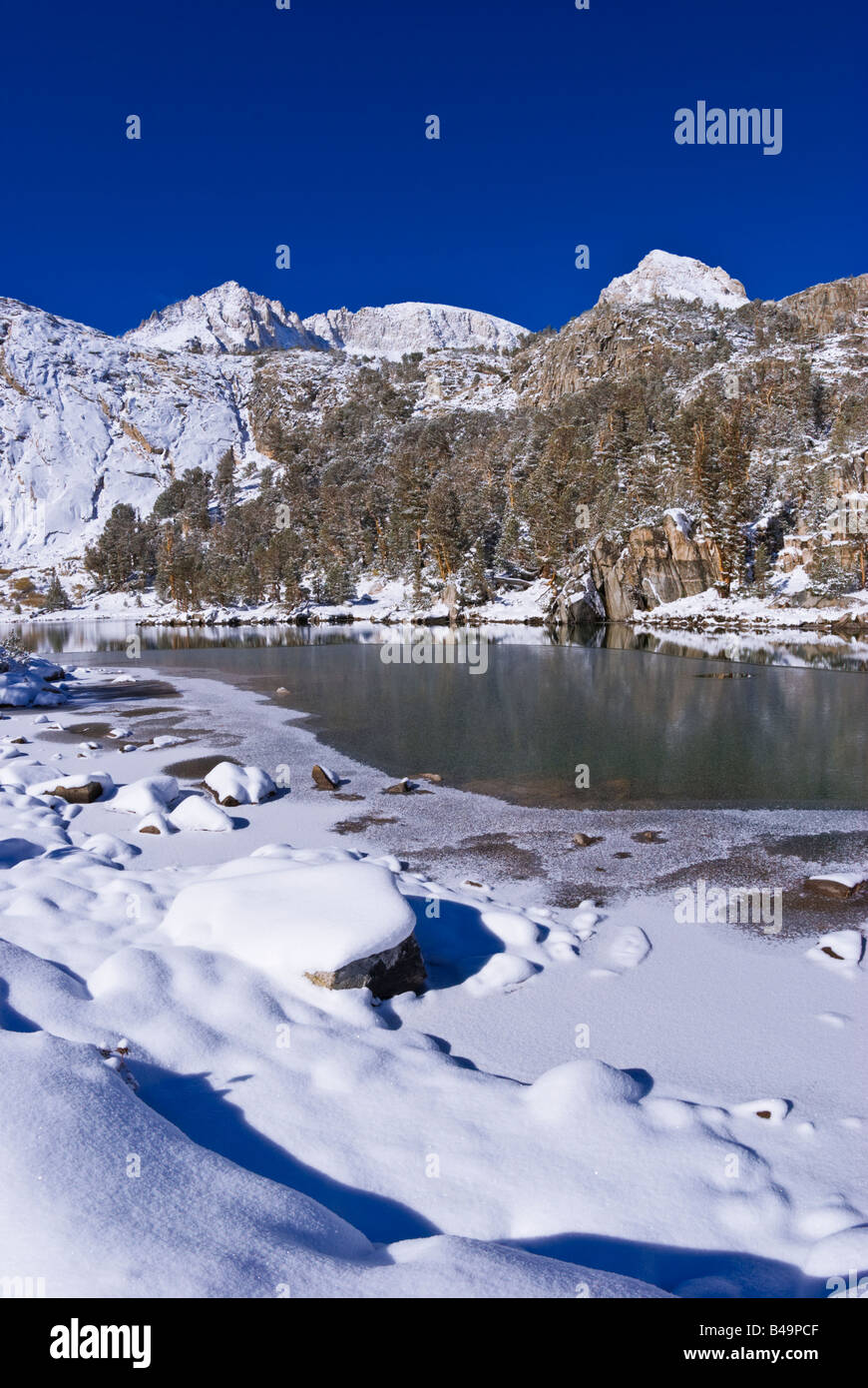 Fresh snow on Mount Abbot and Gem Lake after a winter storm John Muir ...