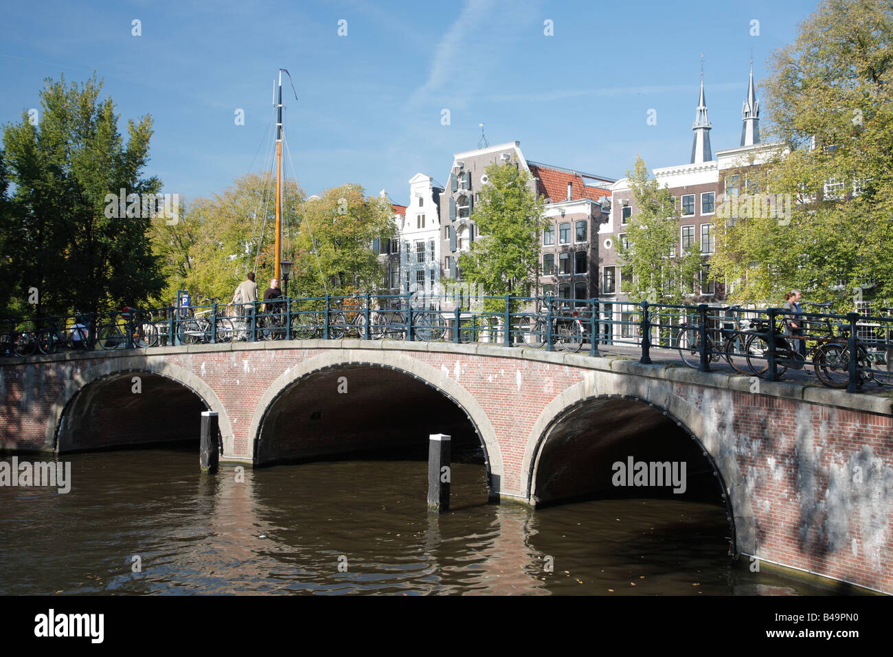 Canal and bridge, Amsterdam, Netherlands Stock Photo - Alamy