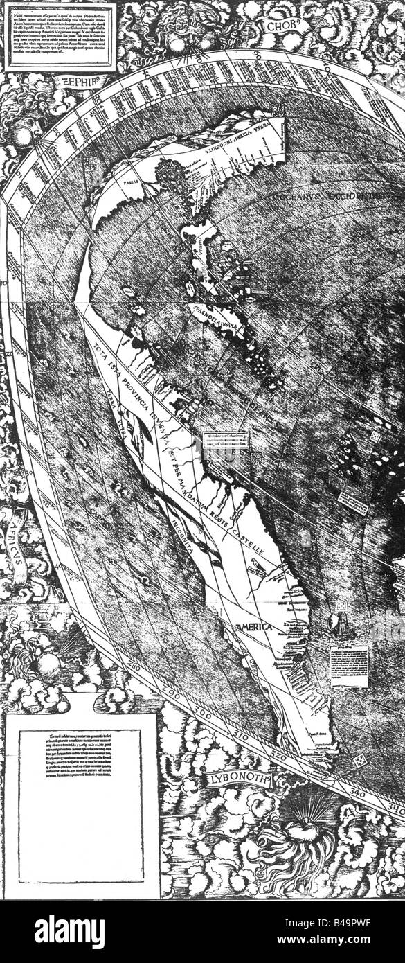 Waldseemüller map america hi-res stock photography and images - Alamy