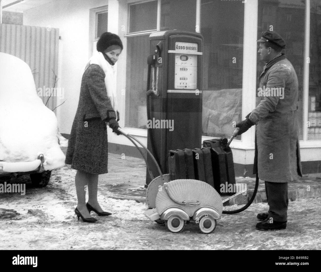 Woman pram 1960s hi-res stock photography and images - Alamy