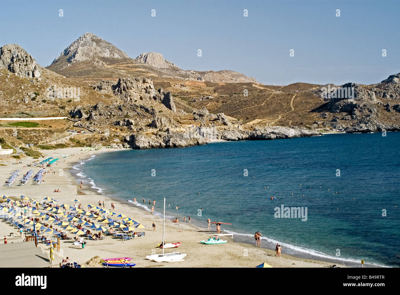 geography / travel, Greece, Island Crete, Damnoni, beaches, beach, bay ...