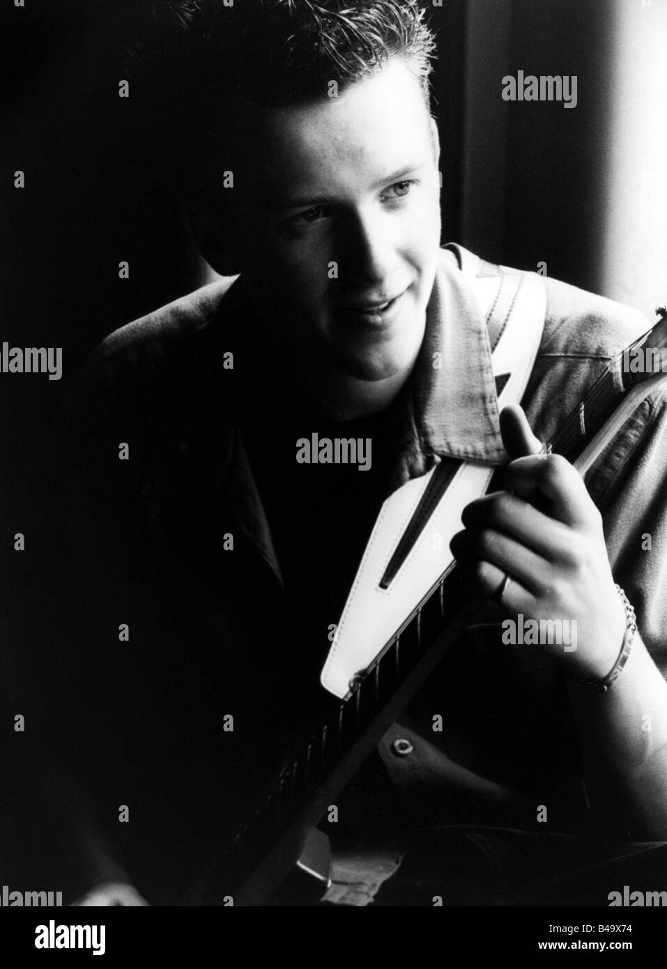 Cook, Jordan, musician (Jazz), half length, with e-guitar, Montreux ...