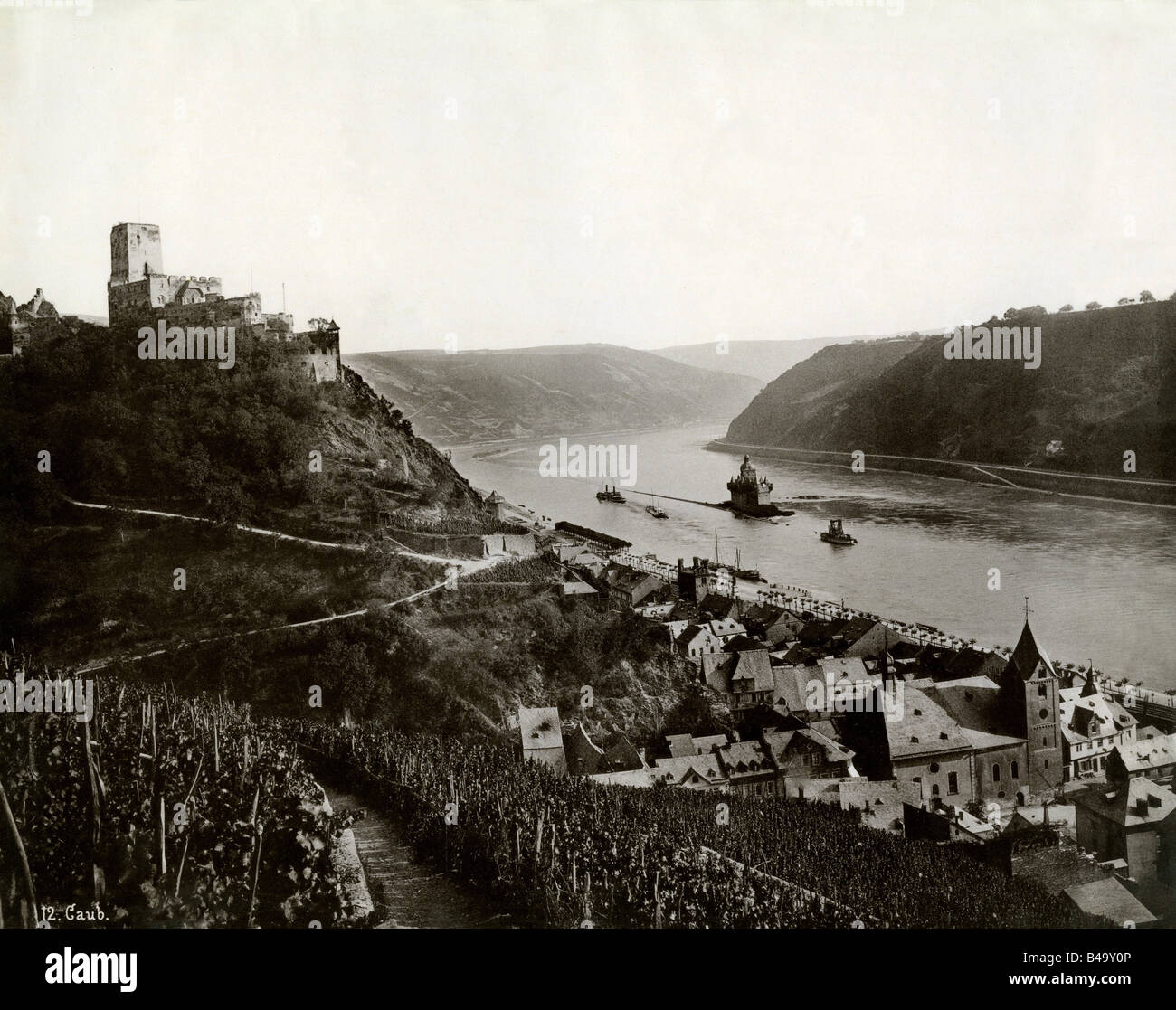 geography / travel, Germany, Kaub, city views / cityscapes, view on ...