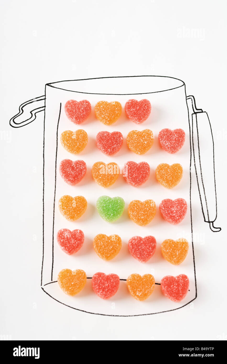 Two drawings heart hi-res stock photography and images - Alamy