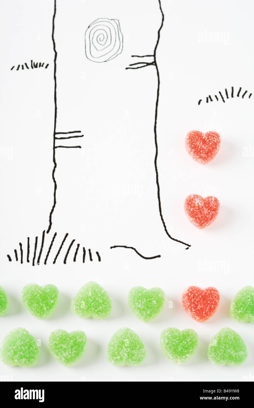 Love candy falling 3d hi-res stock photography and images - Alamy