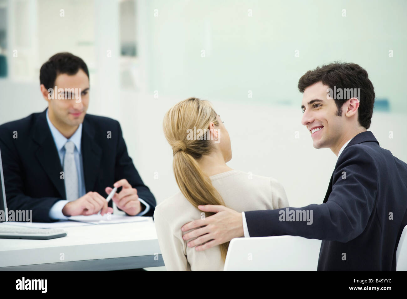 Successful business meeting between professional and clients Stock ...