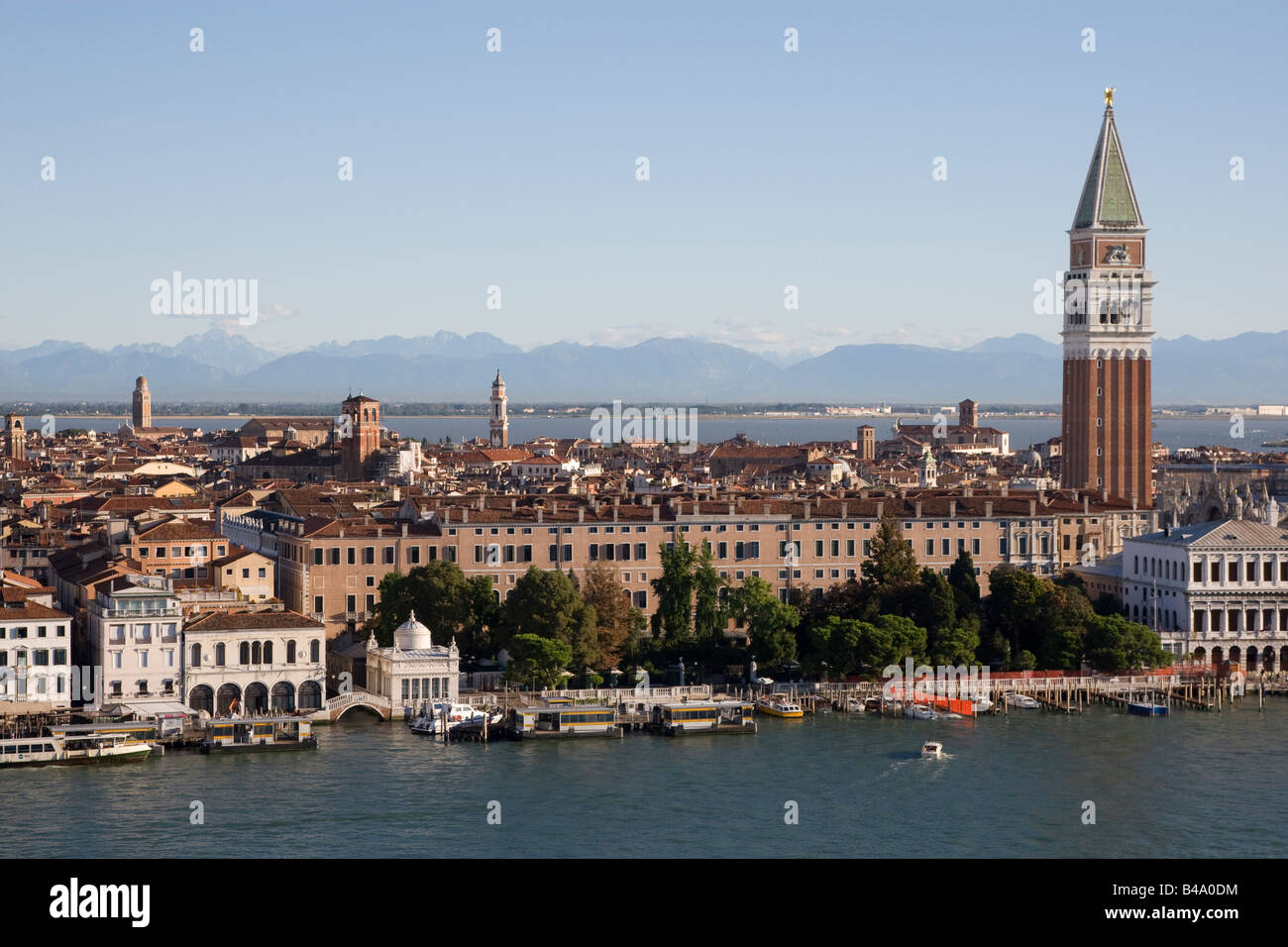 Giudecca canal aerial view, Venice Stock Photo - Alamy