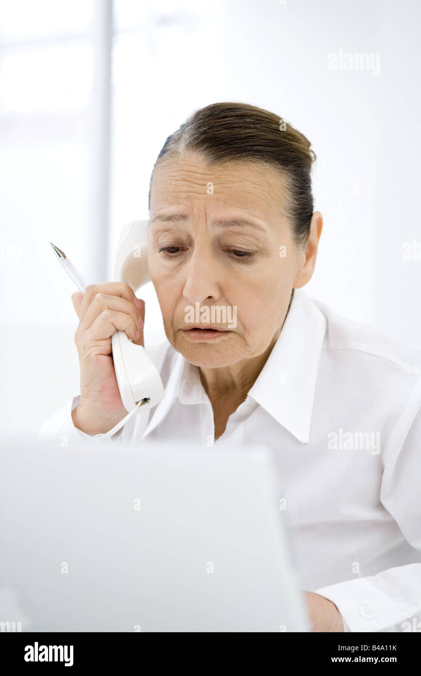 Woman frown wrinkle hi-res stock photography and images - Alamy