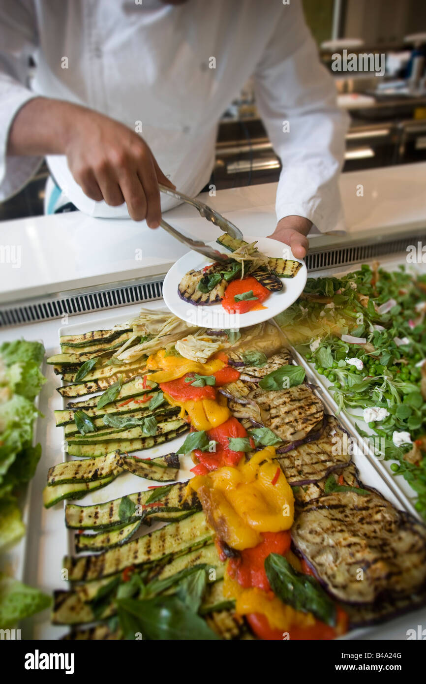 Deli Cafe Serving Vegetable Dish Stock Photo - Alamy