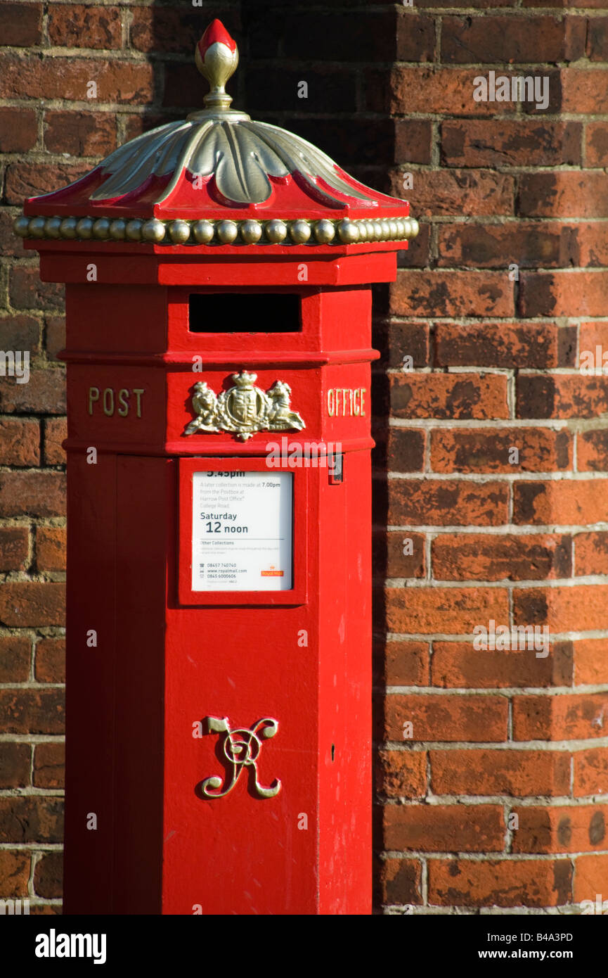 Royal Mail post pox pillar box Stock Photo - Alamy