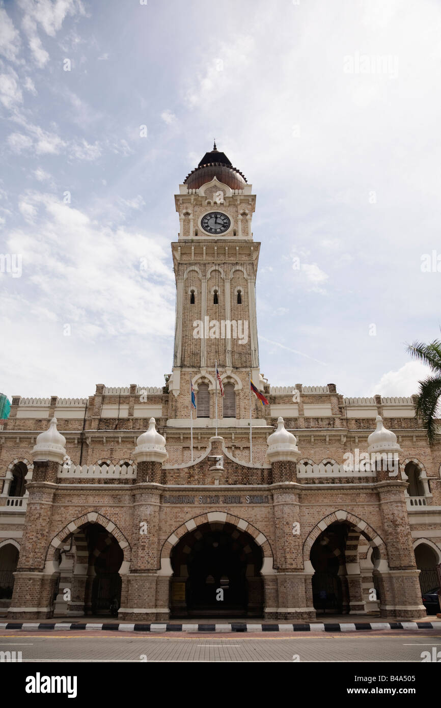 The clock tower of the Sultan Abdul Samad Building at Merdeka Square ...