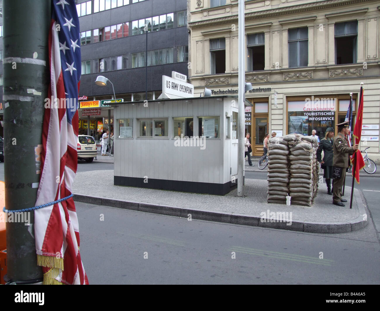 military check point charlie in berlin germany Stock Photo - Alamy