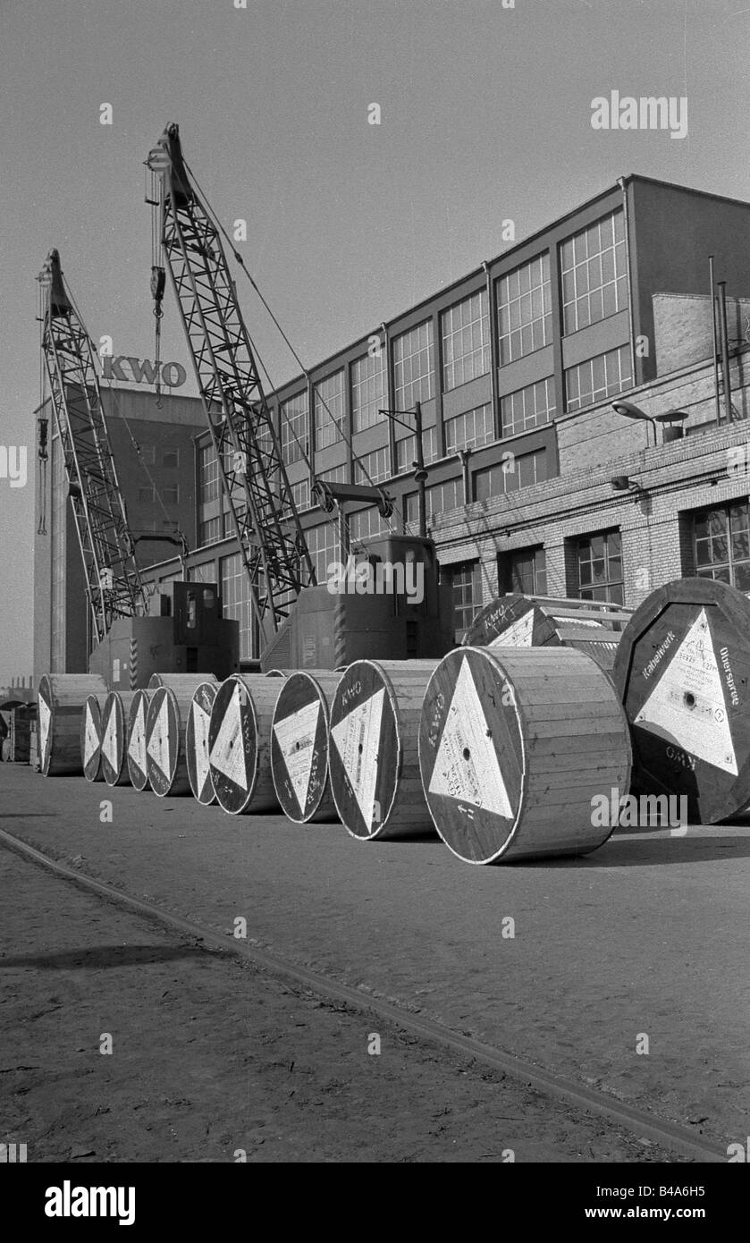 Kwo cable factory oberspree Black and White Stock Photos & Images - Alamy