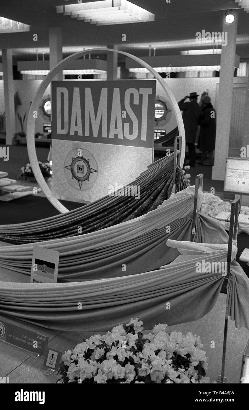 trade, trade fairs, Leipzig Trade Fair, textile department, interior ...