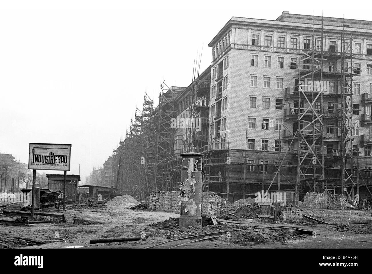 geography/travel, Germany,Berlin, streets, Stalinallee, construction ...