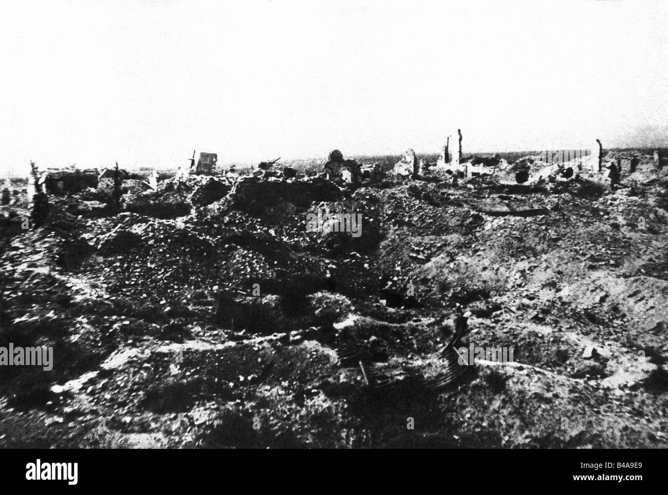 events, First World War / WWI, Western Front, ruins of Messines ...
