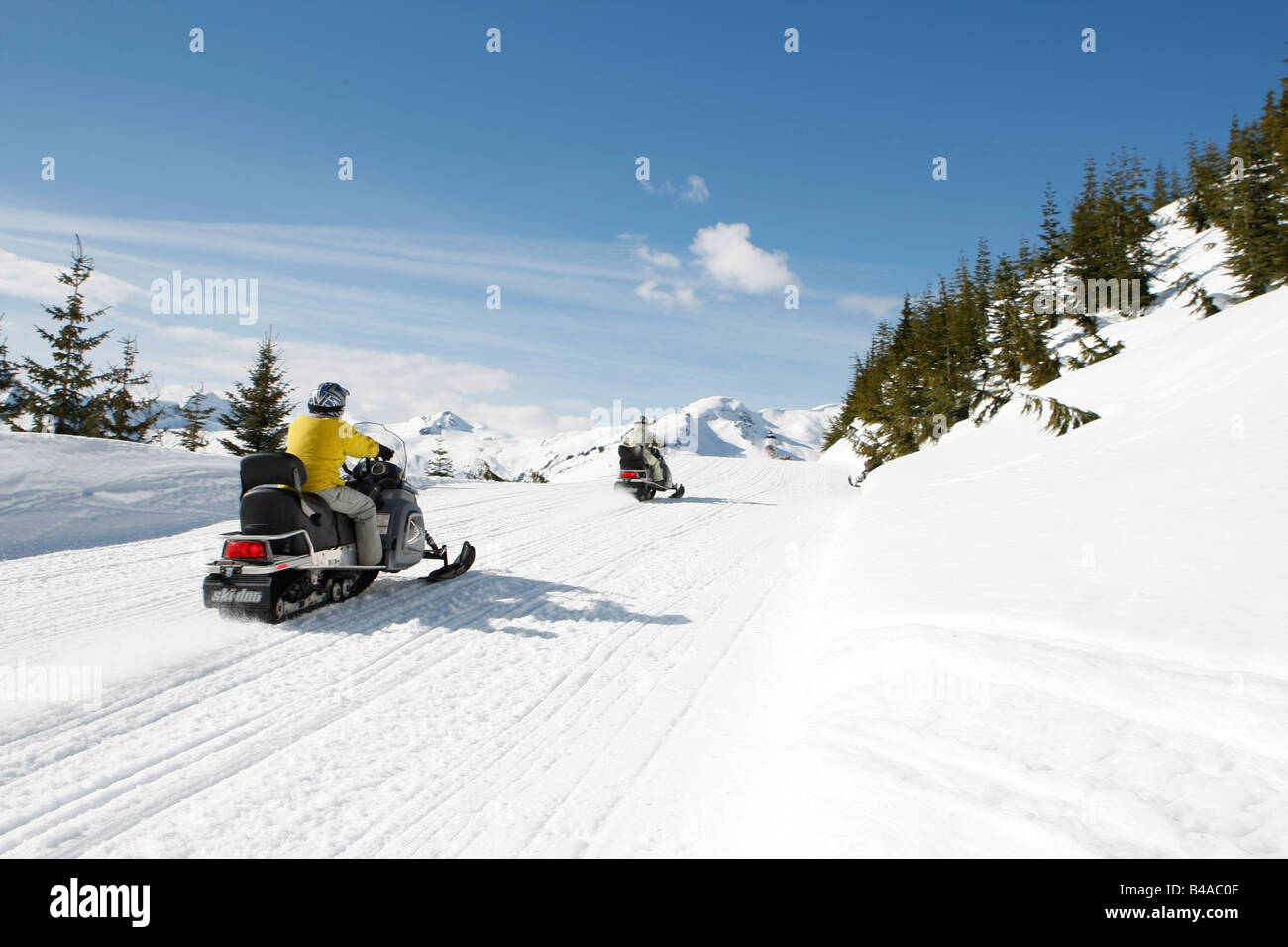 snowmobile adventure tour in Whistler British Columbia Stock Photo - Alamy