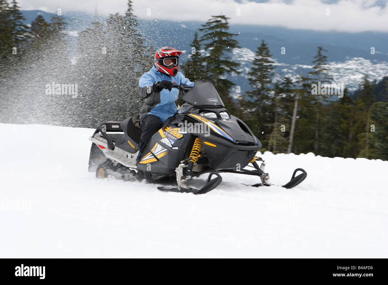 snowmobile adventure tour in Whistler British Columbia Stock Photo - Alamy