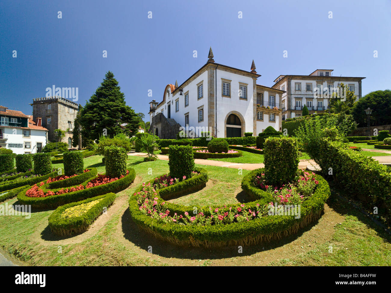 Portugal, the Minho District, Ponte De Lima, Municipal Gardens Stock ...