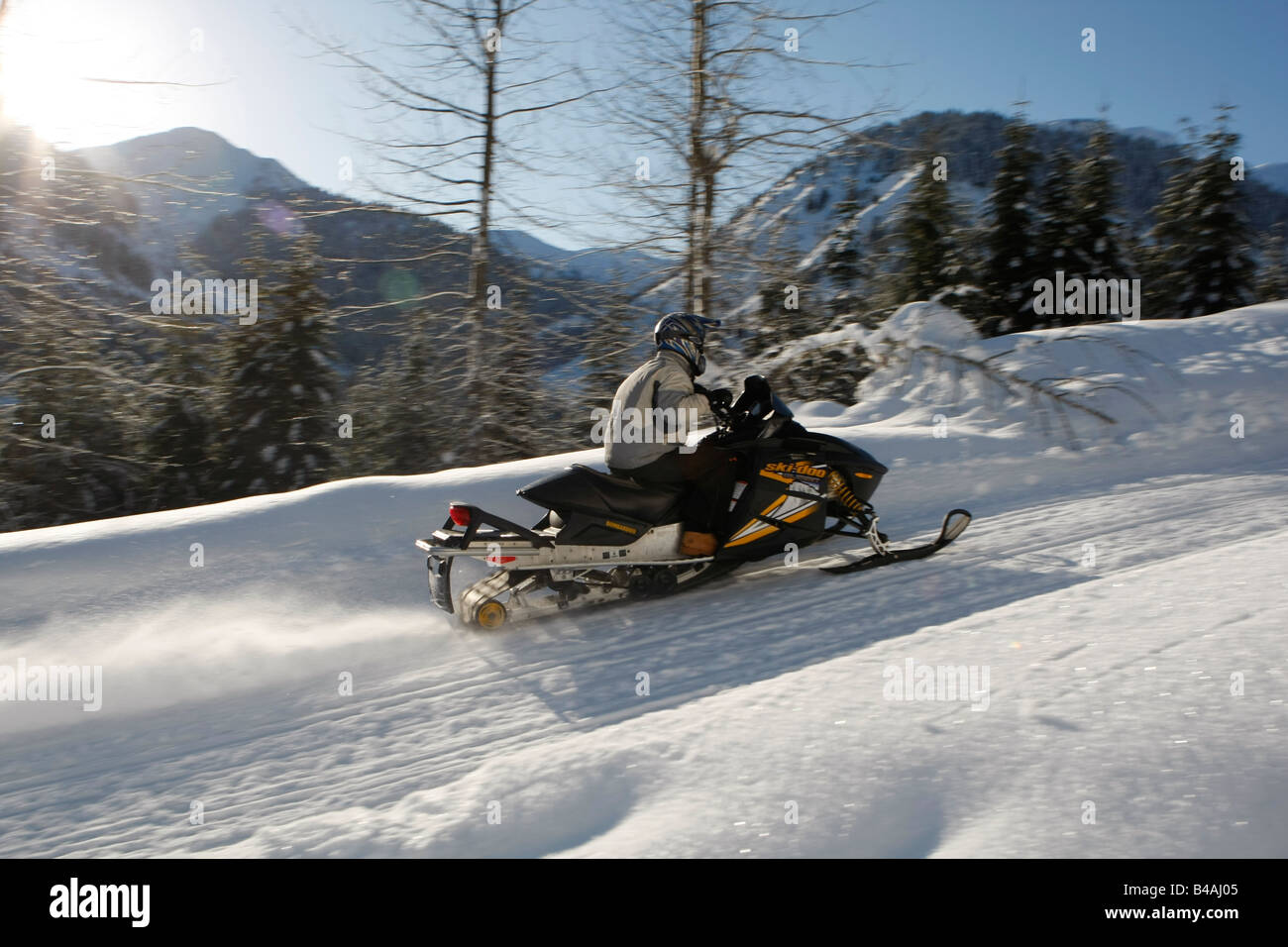 snowmobile adventure tour in Whistler British Columbia Stock Photo - Alamy