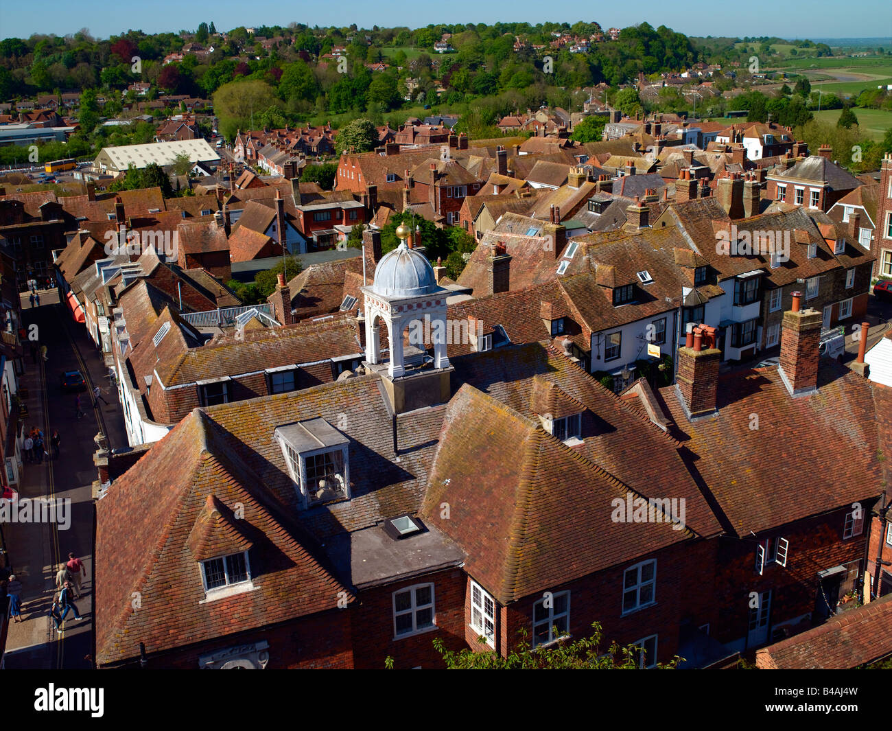The Roof Tops Of Rye, Cinque Port Citadel Stock Photo - Alamy