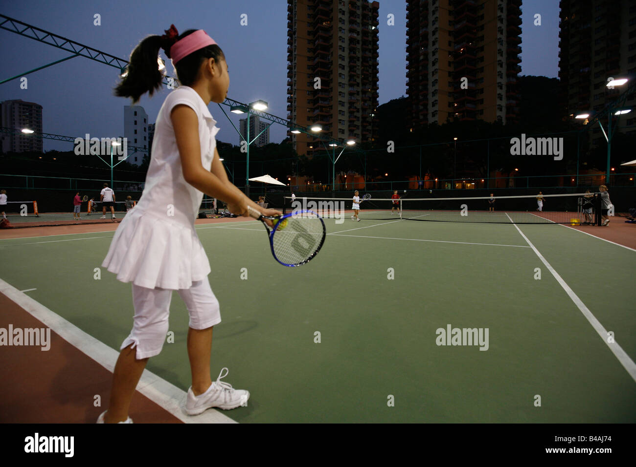 China, Hong Kong, Children Playing Tennis Stock Photo - Alamy