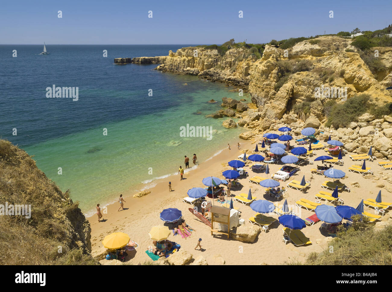 Praia Do Castelo Beach Near Albufeira, Portugal Stock Photo - Alamy