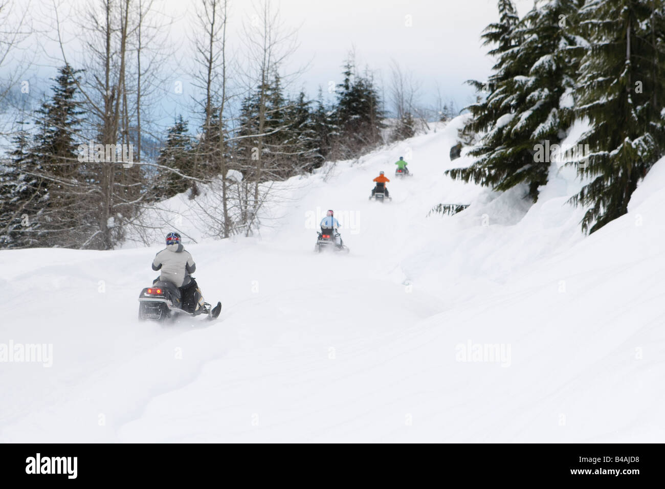 snowmobile adventure tour in Whistler British Columbia Stock Photo - Alamy