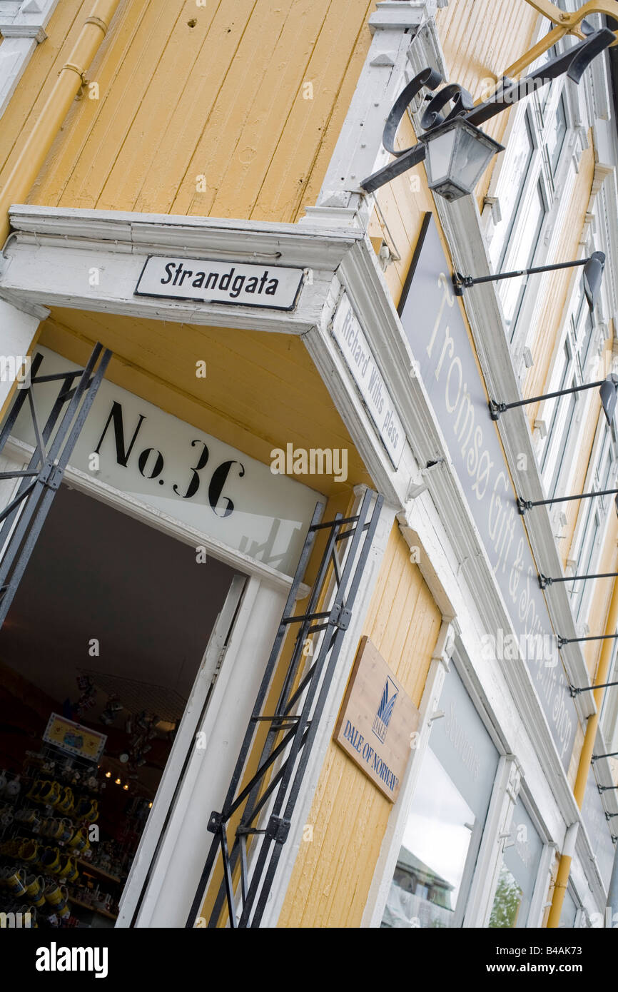 Corner door of a touristic shop - Tromso - Norway Stock Photo - Alamy