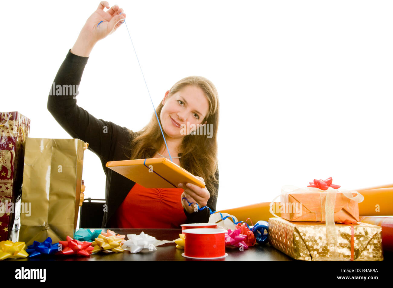 woman with presents Stock Photo - Alamy