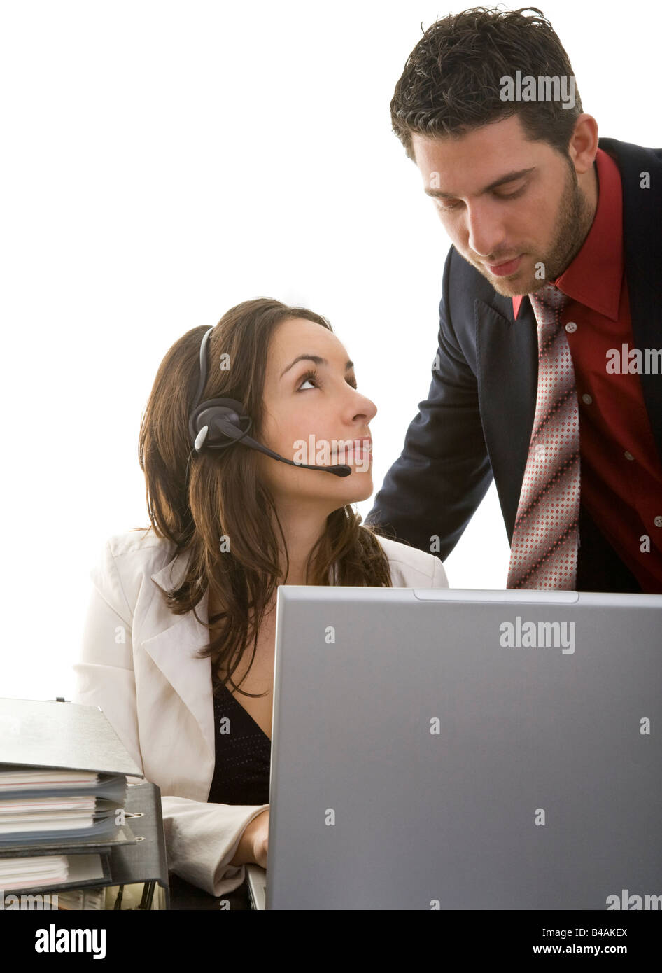 colleagues at the desk Stock Photo - Alamy