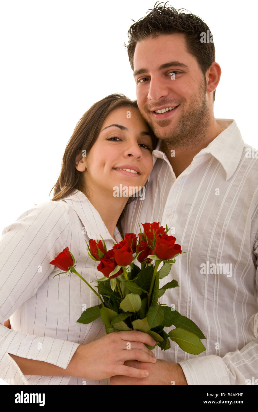 pair with flowers Stock Photo - Alamy