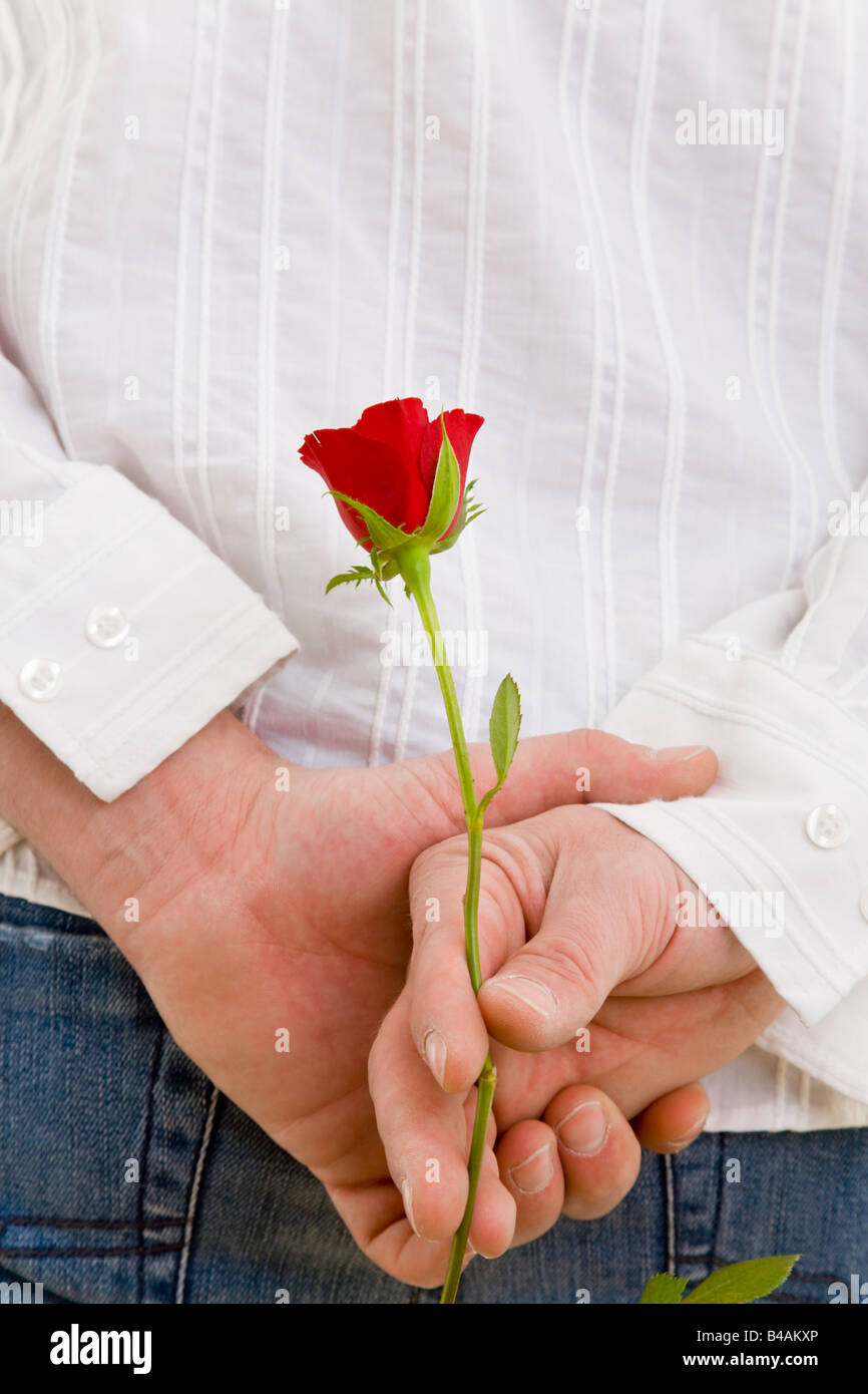 hands with rose Stock Photo - Alamy