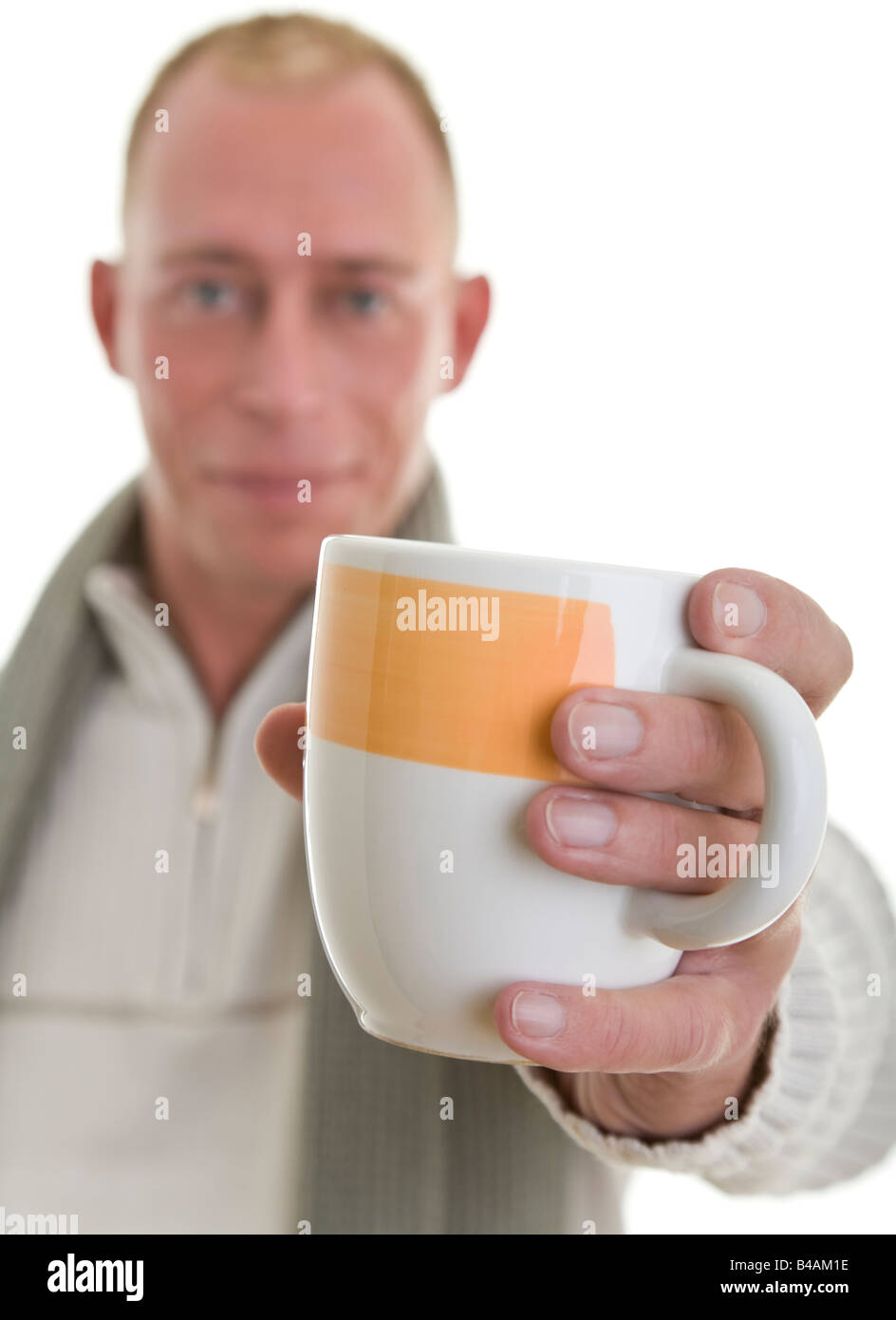 man with cup Stock Photo - Alamy