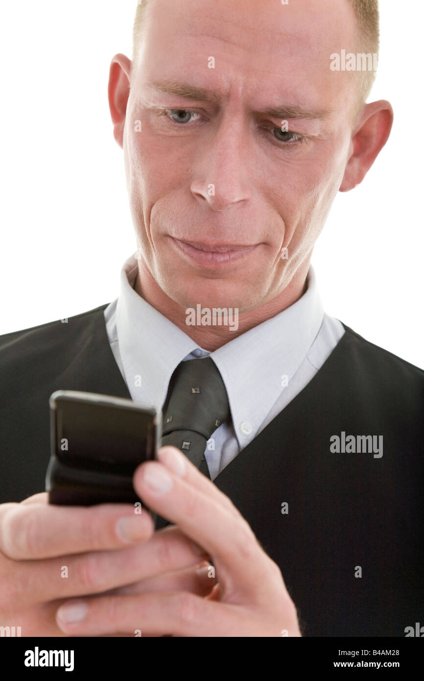 manager with mobile Stock Photo - Alamy