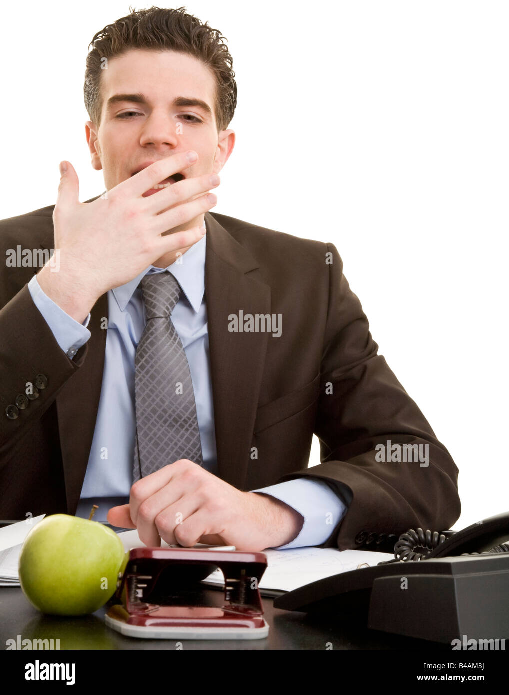 Tired exhausted businessman working on Cut Out Stock Images & Pictures ...