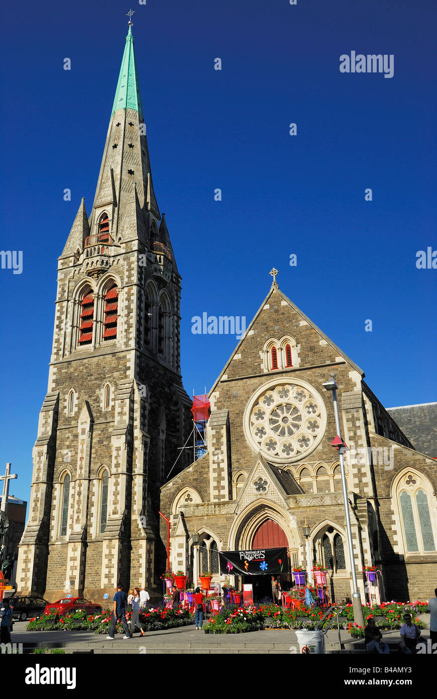 christ church cathedral square canterbury new zealand Stock Photo - Alamy