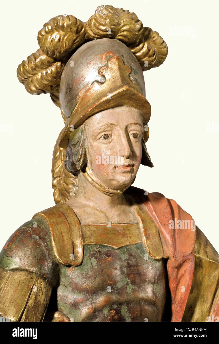 Saint Florian, South German, circa 1730. Three-quarter plastically ...