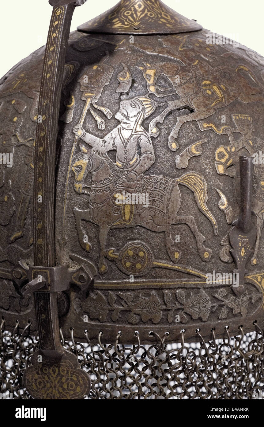 A Persian set of armour, 19th century. Matching set consisting of a ...