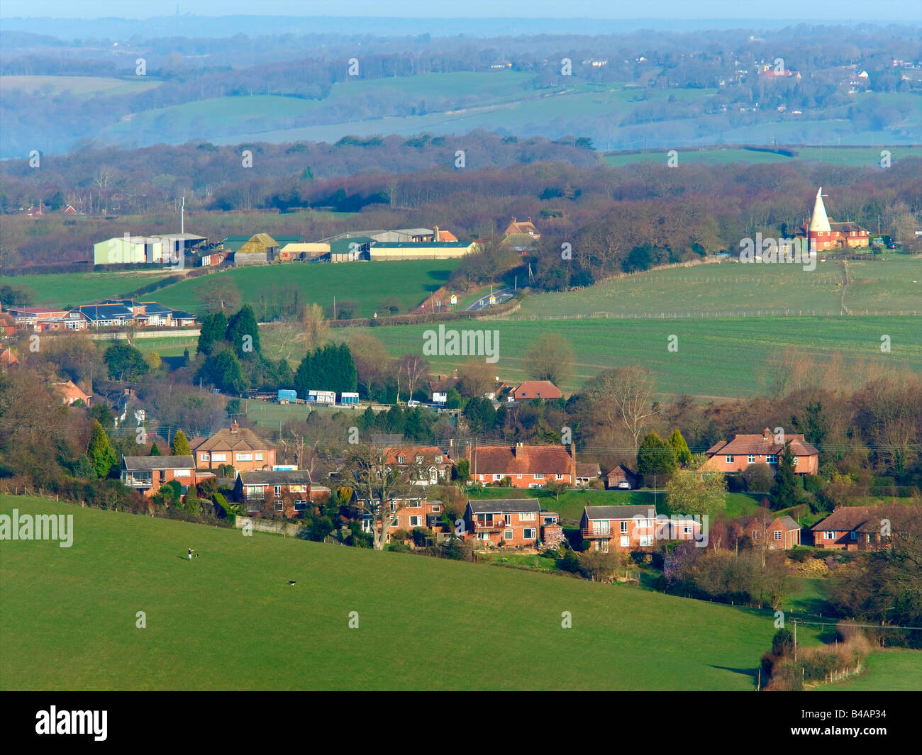 View Out Across To Icklesham And Udimore Stock Photo - Alamy
